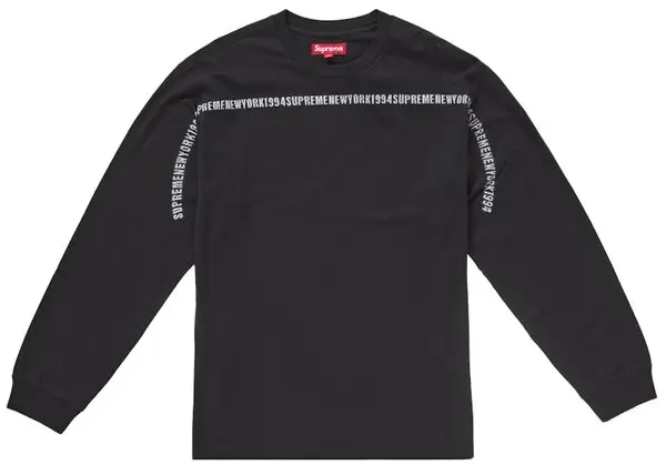 Supreme Intarsia Stripe Long Sleeve Top - Black