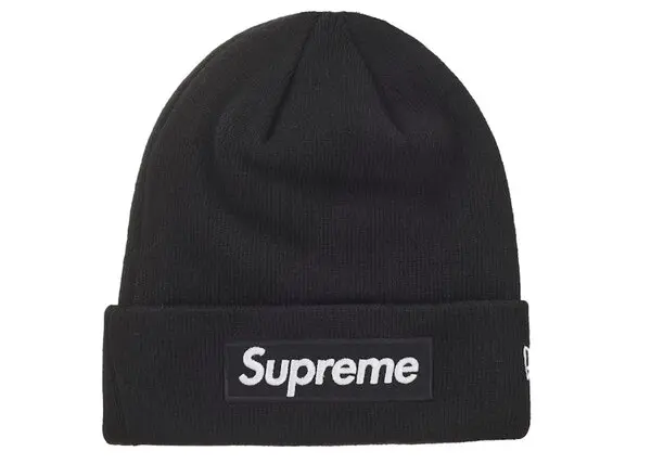 Supreme New Era Box Logo Beanie - Black