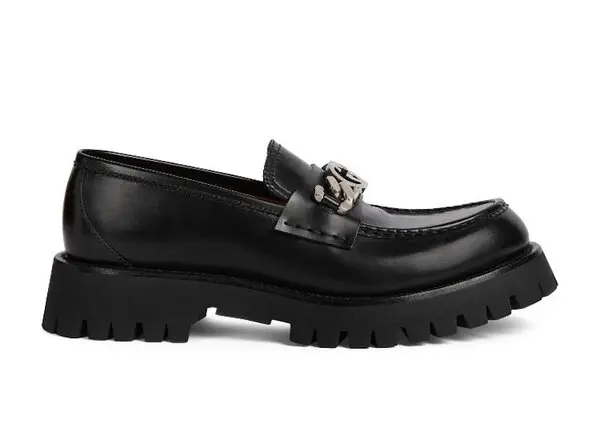 Gucci Interlocking G Chain Loafer - Black