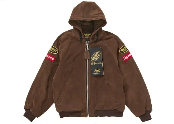 Supreme Vanson Leathers Hooded Work Jacket - Suede