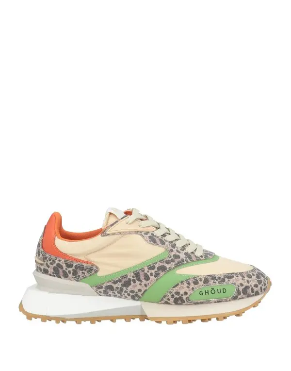 GHOUD VENICE Low-top Leopard-print Sneakers - Beige