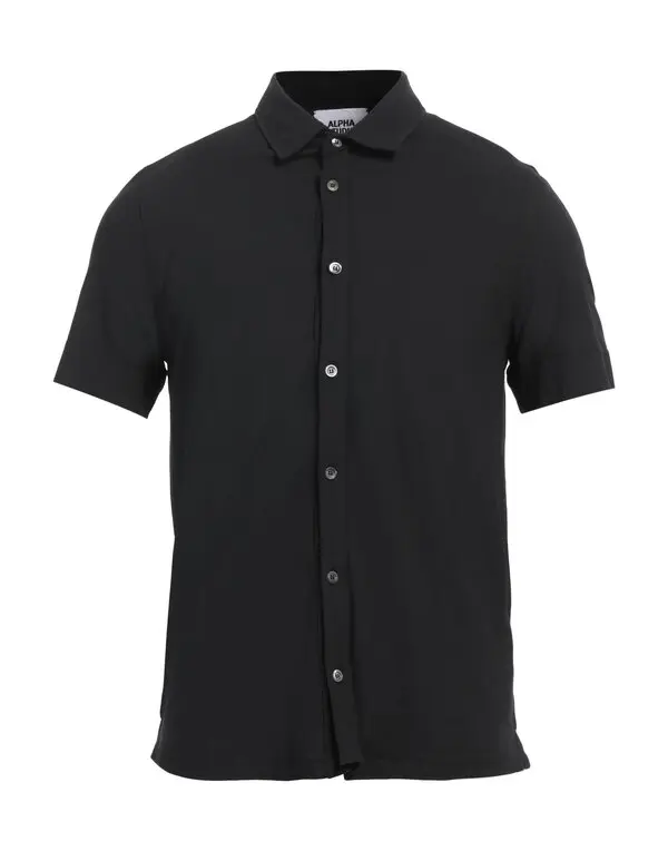 Alpha Studio Shirt Size Cotton, Elastane - Black