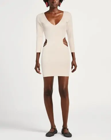 princess polly baby blue dress closetaine - Long-Sleeve Off-Shoulder Plain Slit Midi Bodycon Dress main image 0