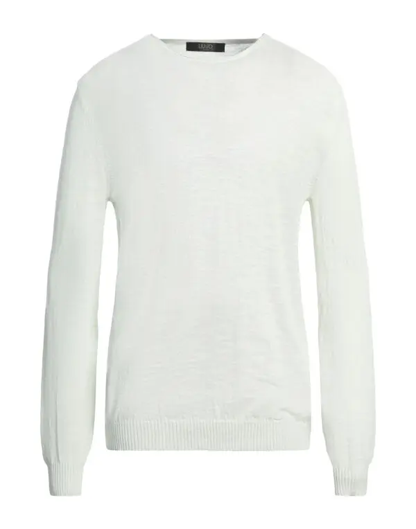 LIU •JO MAN Crewneck Knit Cotton-linen Sweater