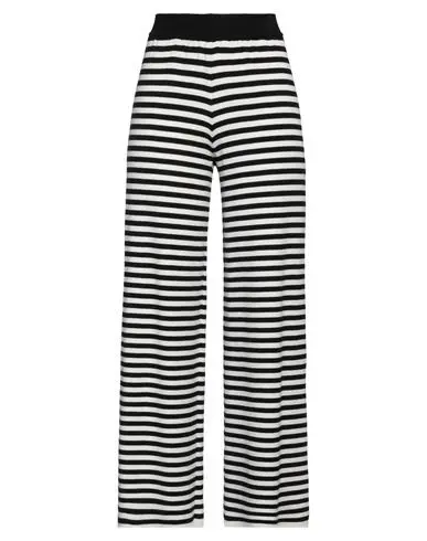 VICOLO Striped Straight-leg Trousers - White
