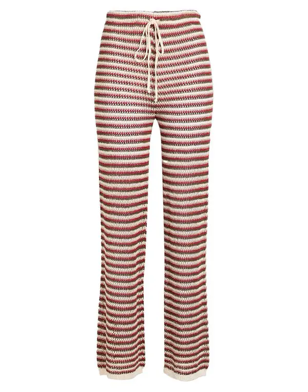VICOLO Striped Knitted Pants - Green