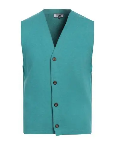 HERITAGE Knitted Cotton Cardigan - Turquoise