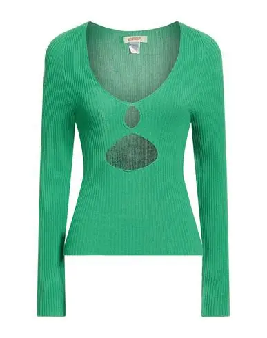 KONTATTO Ribbed Knit Viscose Blend Sweater - Green