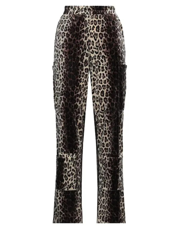 5 PROGRESS Leopard Print Velvet Cargo Pants