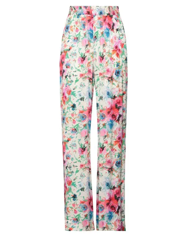 KAOS Wide-leg Floral-print Pants