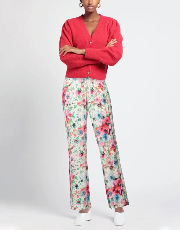 KAOS Wide-leg Floral-print Pants