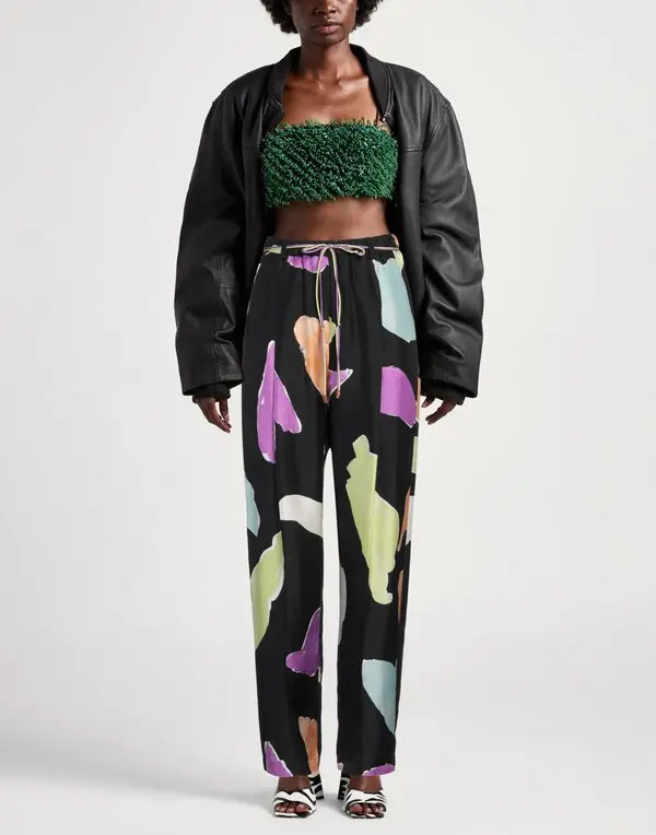 ALYSI Printed Silk Pants