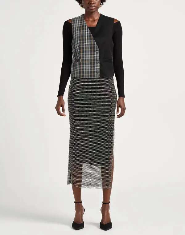RINASCIMENTO Gabardine Tartan Vest