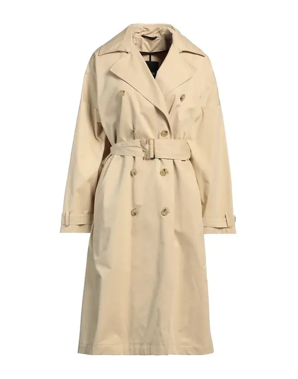 Patrizia Pepe Overcoat Trench Coat In Beige 75% Off Editorialist