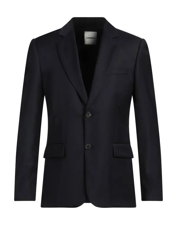 Sandro Blazer Size Wool - Blue