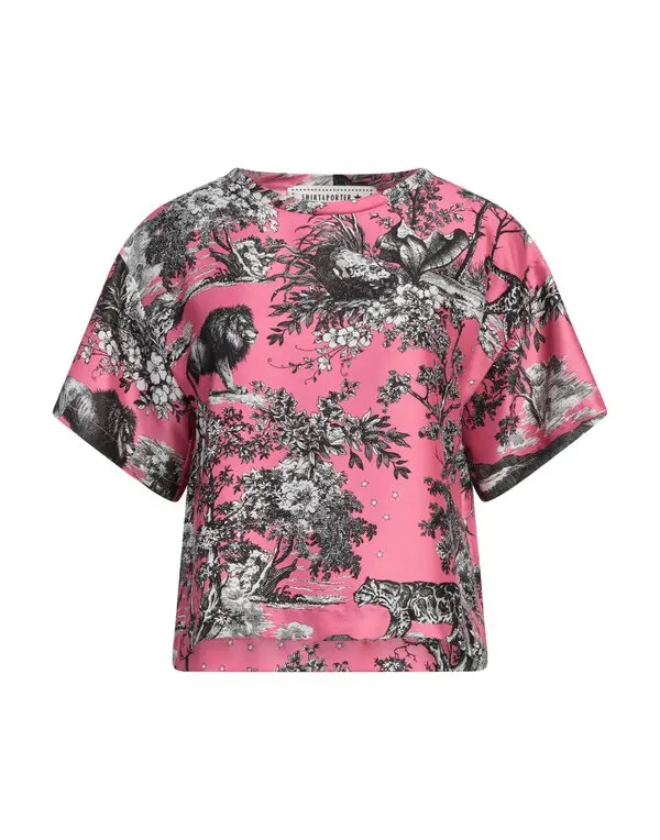 SHIRTAPORTER Floral-print Satin Top - Pink