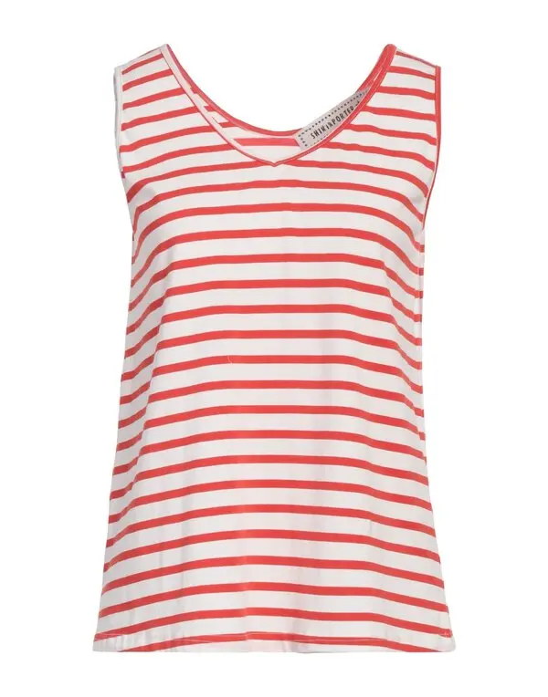 SHIRTAPORTER Striped Jersey Top - Red