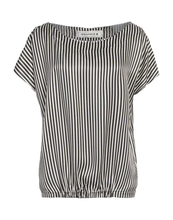 SHIRTAPORTER Striped Satin Top