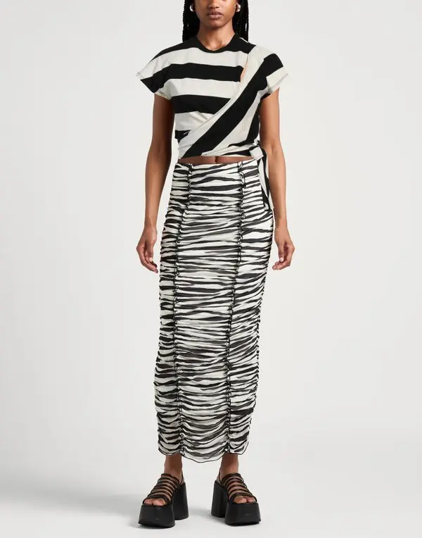 MSGM Striped Cotton T-shirt - Ivory
