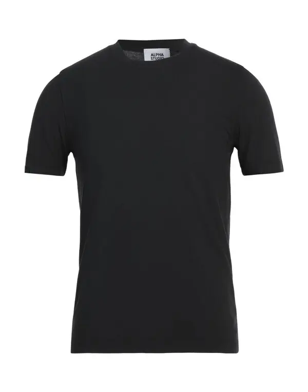 Alpha Studio T-shirt Size Cotton, Elastane - Black