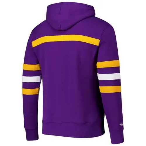 Mitchell & Ness Minnesota Vikings Vintage Logo Fleece Pullover Hoodie - Purple