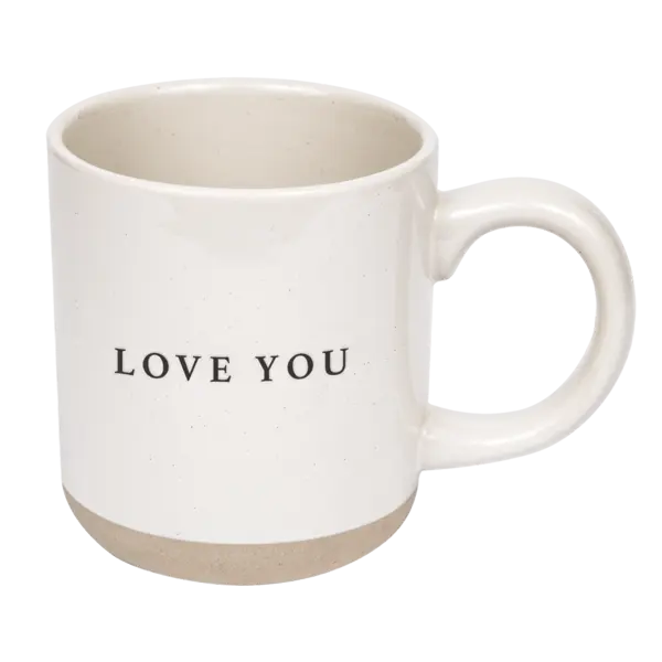SWEET WATER DECOR Stoneware Quote Coffee Mug - Love You