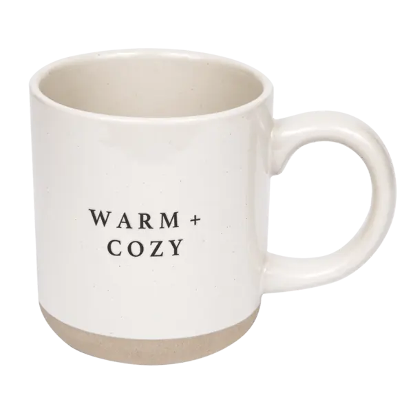 SWEET WATER DECOR Stoneware Quote Coffee Mug - Warm + Cozy