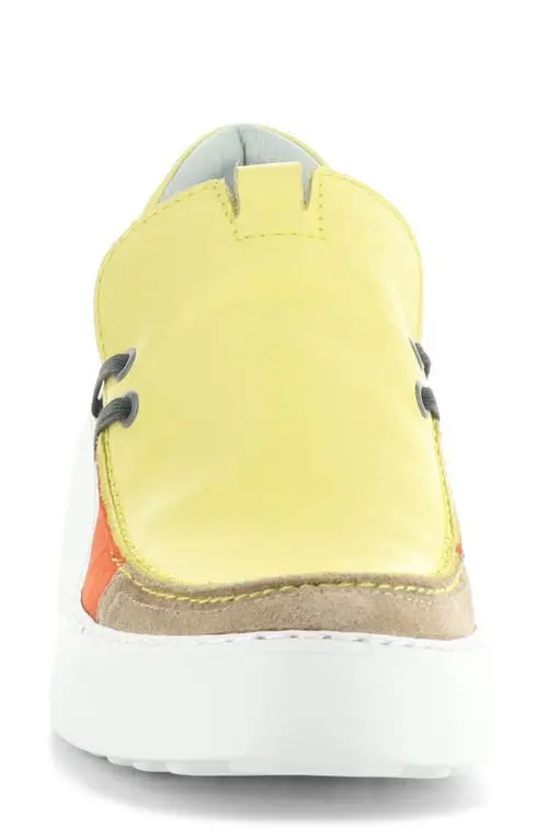 Fly London Davy Platform Wedge Sneakers - Taupe/yellow/orange
