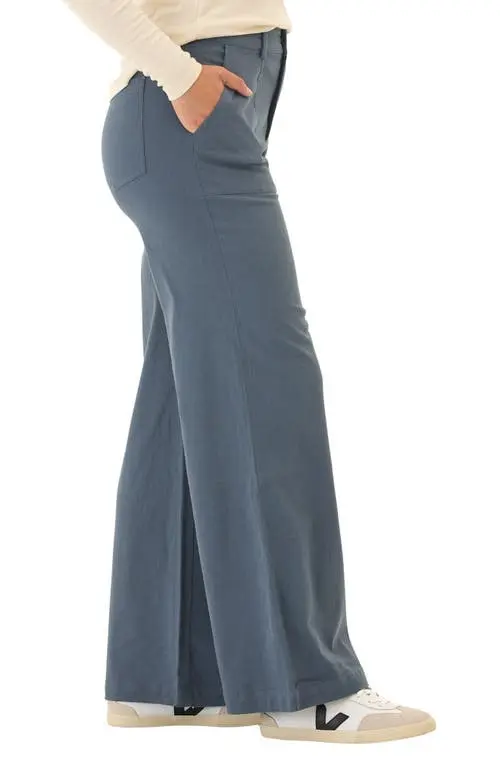 THREADS 4 THOUGHT Pamela Stretch Twill Wide Leg Pants - Raindrop