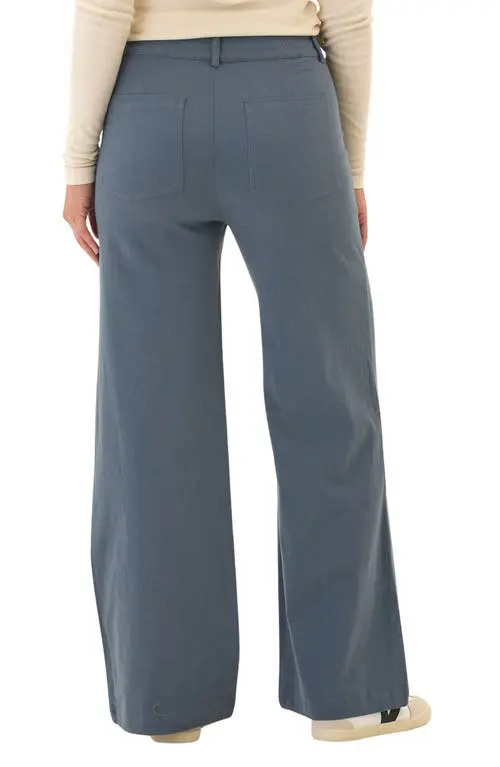 THREADS 4 THOUGHT Pamela Stretch Twill Wide Leg Pants - Raindrop