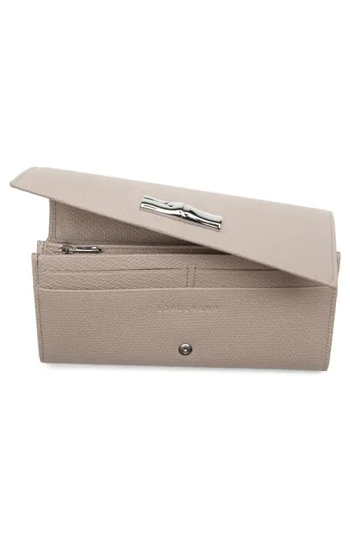 Longchamp Le Roseau Leather Continental Wallet - Clay