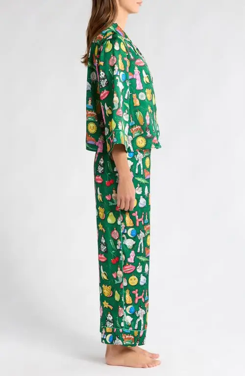KAREN MABON Christmas Baubles Satin Pajamas