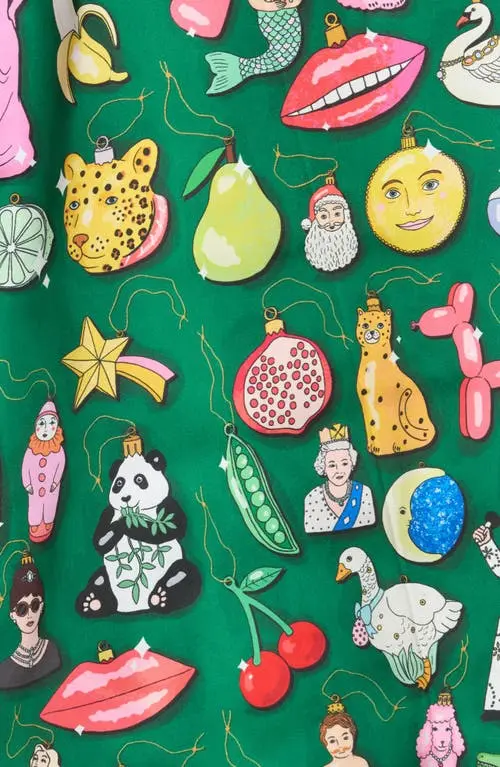 KAREN MABON Christmas Baubles Satin Pajamas