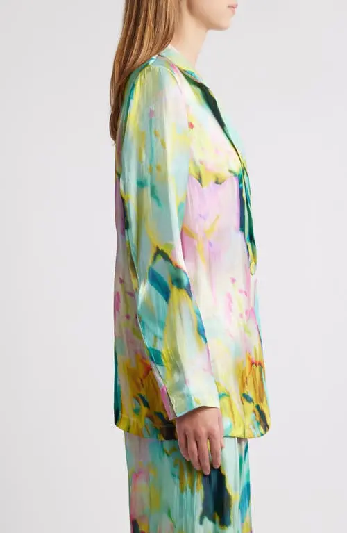 Kobi Halperin Joan Print One-button Satin Blazer