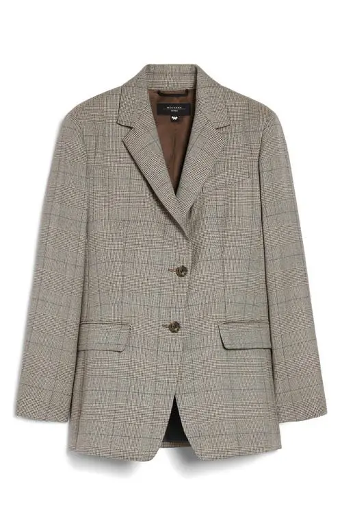 Max Mara Burgos Plaid Wool Blazer