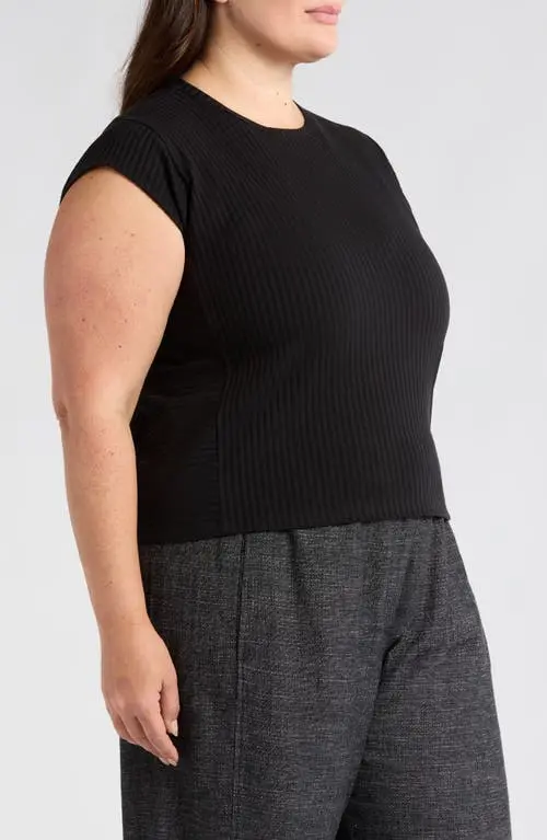 Eileen Fisher Boxy Rib Sleeveless T-shirt