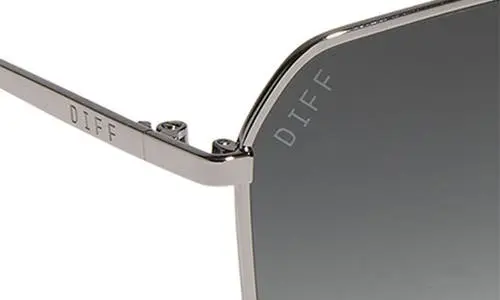 DIFF Berkely 59mm Polarized Gradient Navigator Sunglasses - Gunmetal/grey Gradient