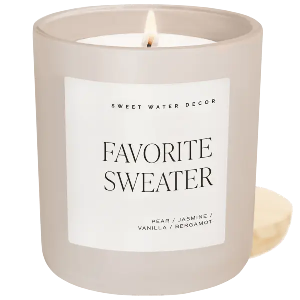 SWEET WATER DECOR 15 Oz Matte Candle - Favorite Sweater