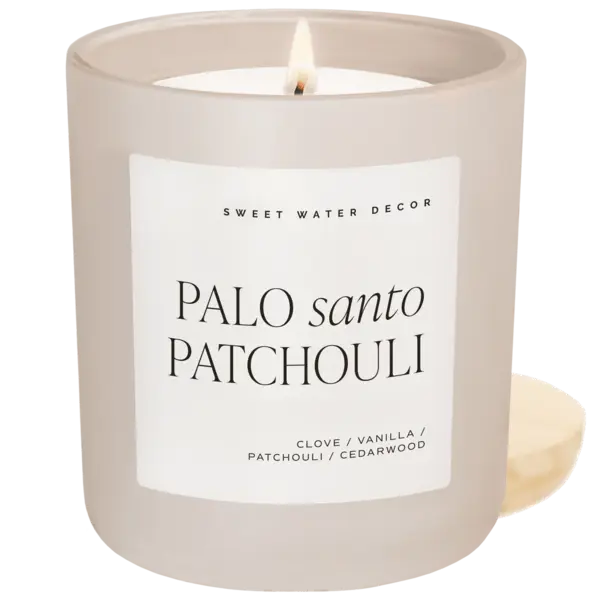 SWEET WATER DECOR 15 Oz Matte Candle - Palo Santo Patchouli