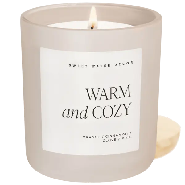 SWEET WATER DECOR 15 Oz Matte Candle - Warm & Cozy