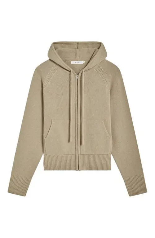 Almina Concept Wool Zip-up Hoodie - Beige