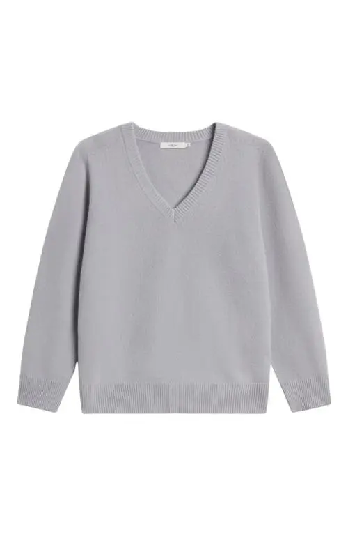 Almina Concept Wool V-neck Sweater - Light Blue