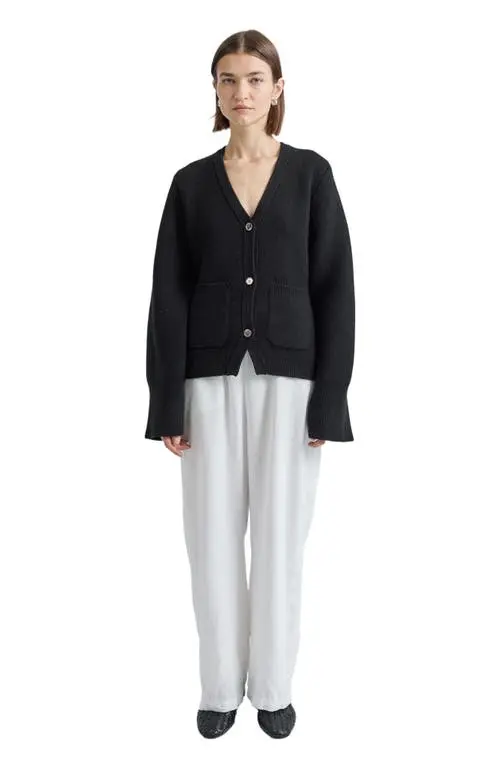 Almina Concept V-neck Cardigan - Black