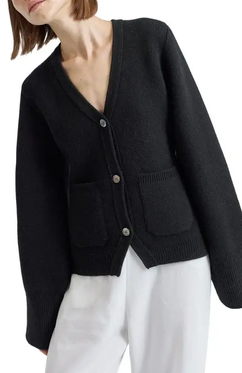 Almina Concept V-neck Cardigan - Black