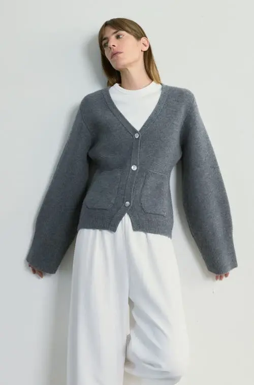Almina Concept V-neck Cardigan - Grey