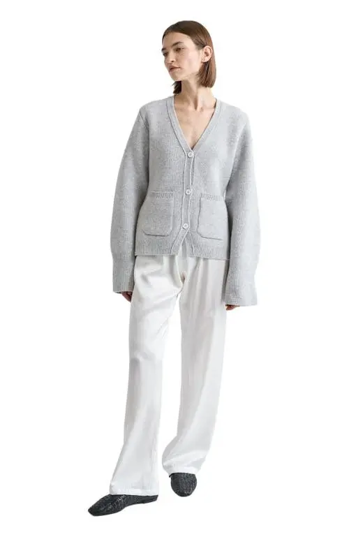 Almina Concept V-neck Cardigan - Light Grey