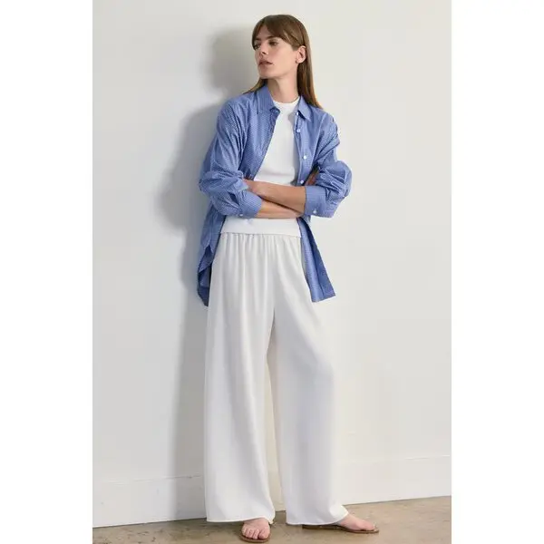 Almina Concept Oversized Shirt - Checkered Blue