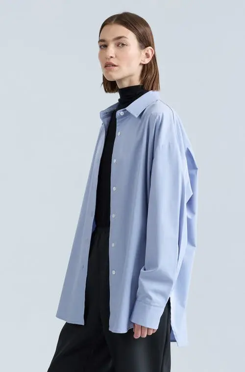 Almina Concept Oversized Shirt - Periwinkle Blue