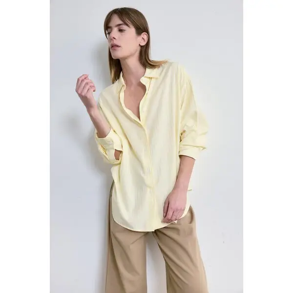 Almina Concept Oversized Shirt - Yellow Stripe