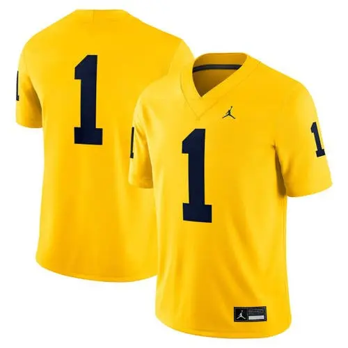 JORDAN BRAND Michigan Wolverines #1 Alternate Game Jersey - Maize